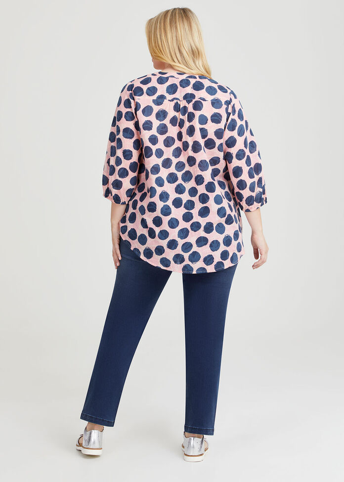 Shop Plus Size Cotton Ink Spot Top, Spots | Taking Shape NZ