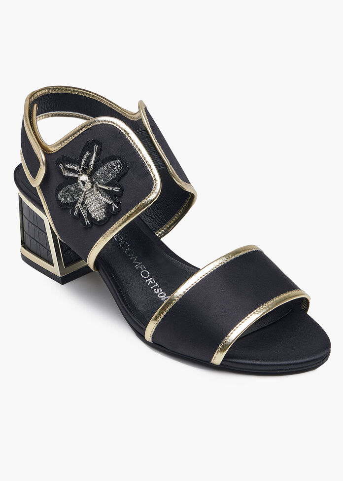 Shop Black Bee Detail Velcro Heel | Comfortable Shoes | Taking Shape AU