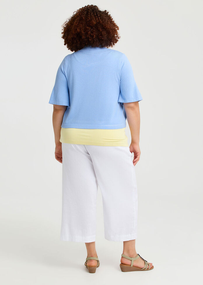 Shop Plus Size Jessie Crop Natural Cardigan, Blue | Taking Shape NZ