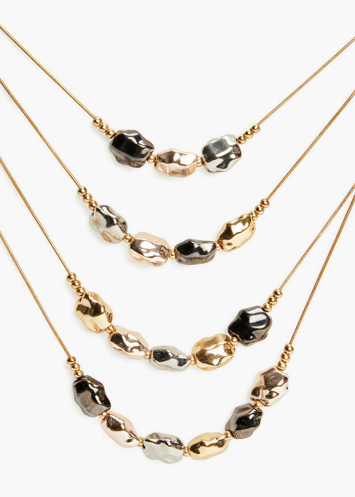 Shop Layered Metal Bead Necklace in Black | Accessories | Taking Shape AU