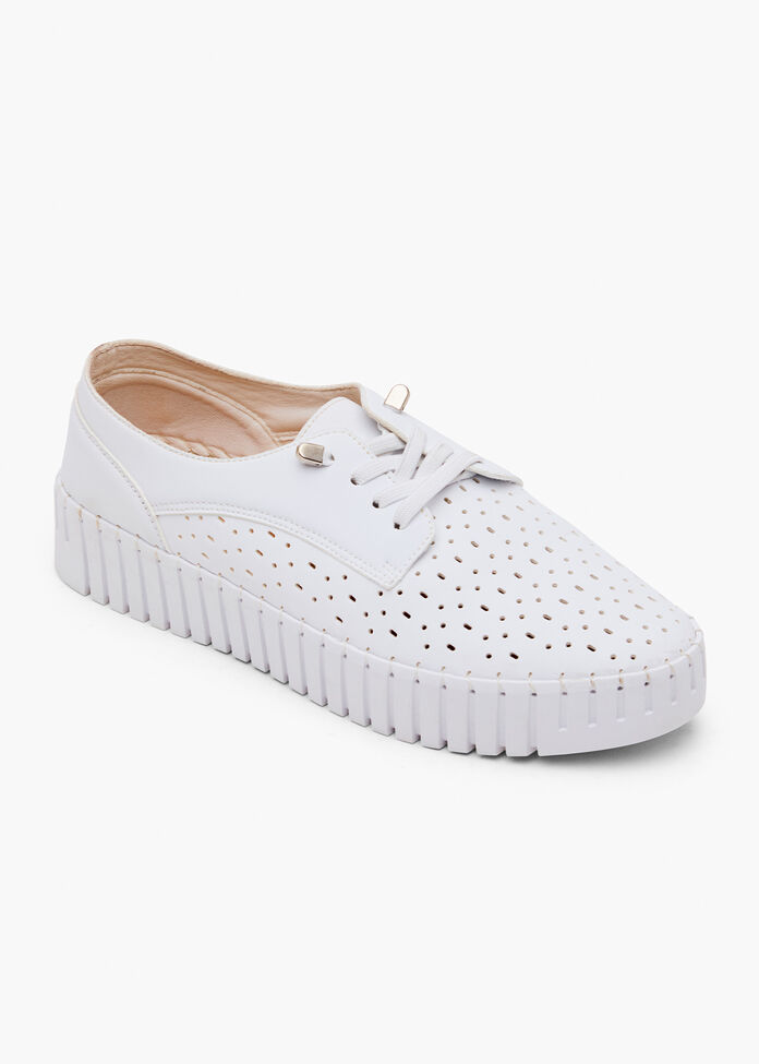 Shop White Lasercut Flex Brogue | Comfortable Shoes | Taking Shape AU