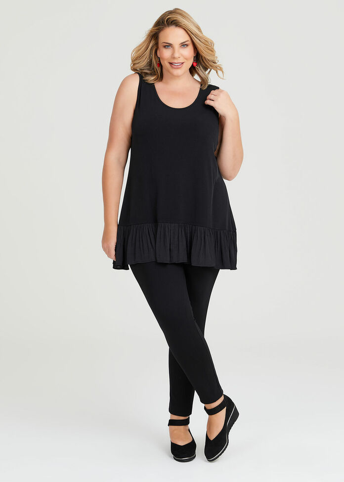 Shop Plus Size Luna Foundation Contrast Tank, Black | Taking Shape AU