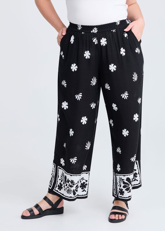 Shop Plus Size Natural Border Print Pant, Print | Taking Shape AU