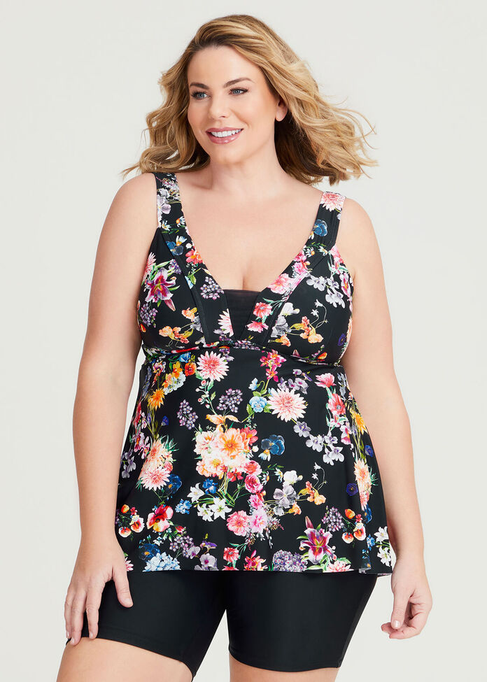 Shop Plus Size Dark Floral Tankini, Multi | Taking Shape AU