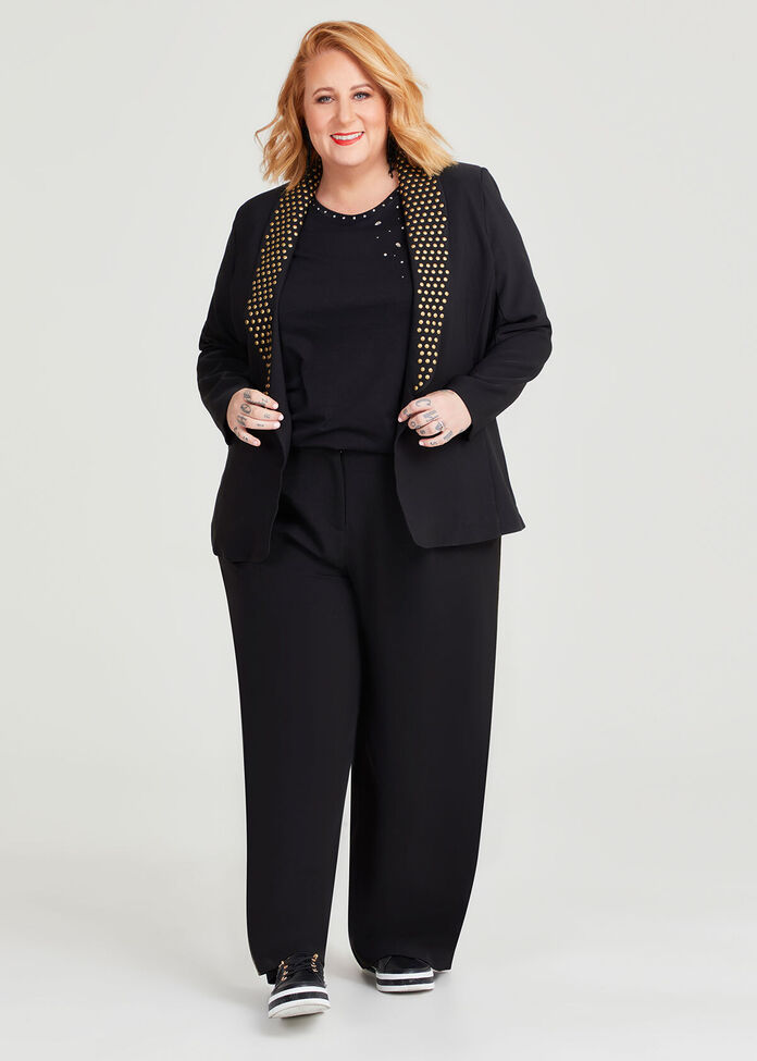 Shop Plus Size Stud Detail Blazer, Black | Taking Shape AU