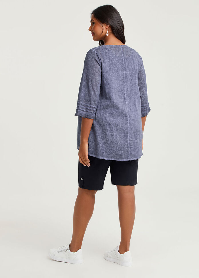 Shop Plus Size Cotton Paisley Pintuck Top, Multi | Taking Shape AU