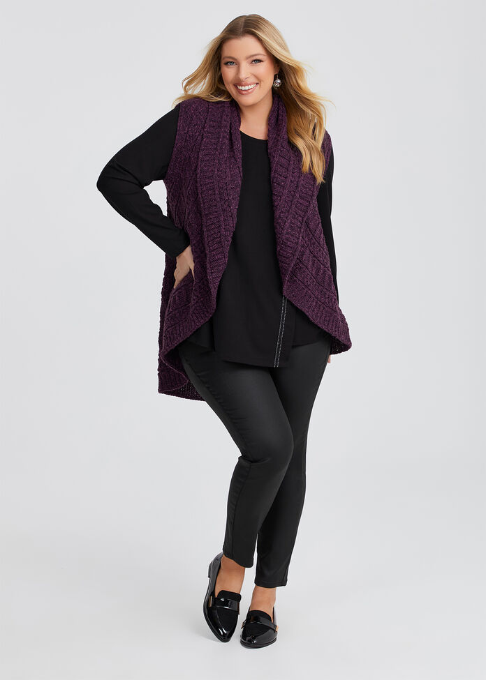 Purple Cascading Vest | Plus Size Women's | Taking Shape AU