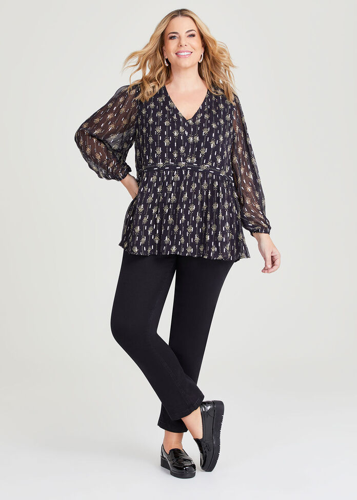 Shop Plus Size Natural Lurex Cross Over Top, Multi | Taking Shape AU