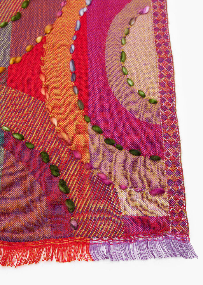 Shop Circle Embroidered Scarf in Multi | Accessories | Taking Shape AU