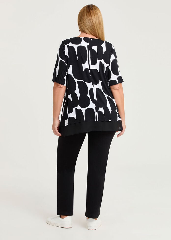 Shop Plus Size Bamboo Spot Chiffon Hem Top, Print | Taking Shape NZ