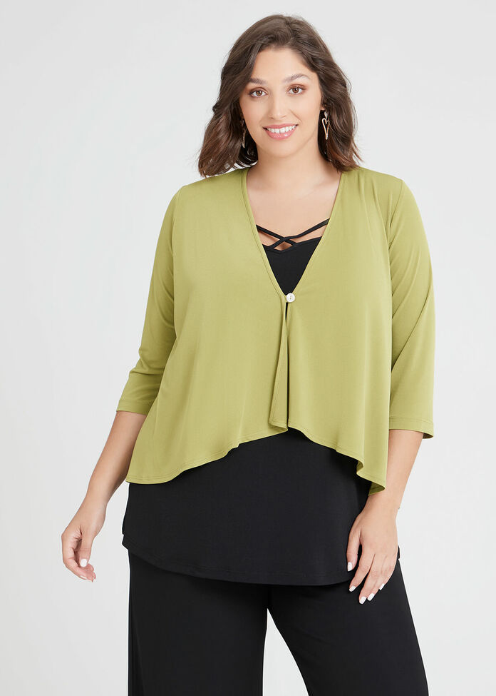 Shop Plus Size Luna Swing Cardigan, Green | Taking Shape AU