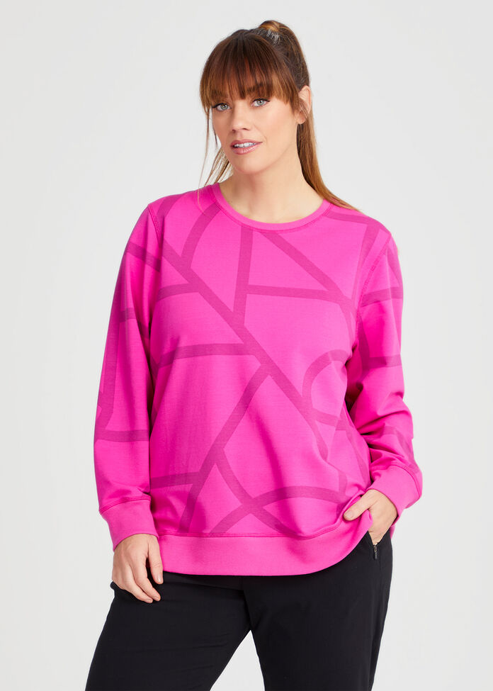 Shop Plus Size Cotton Active Graphic Sweatshirt, Red | Taking Shape AU
