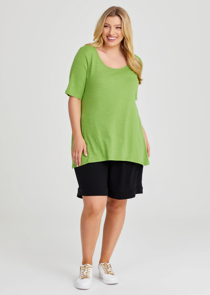 Shop Plus Size Crew Neck Slub Jersey T-shirt in Green | Taking Shape AU