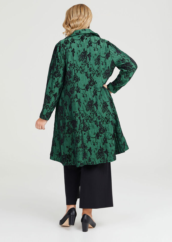 Shop Plus Size Opulent Chenille Opera Coat, Green | Taking Shape NZ