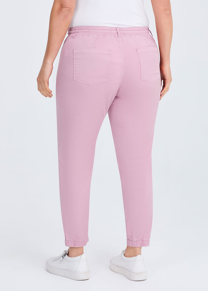 Shop Plus Size Lyocell Blend Elastic Cuff Jogger, Pink | Taking Shape AU