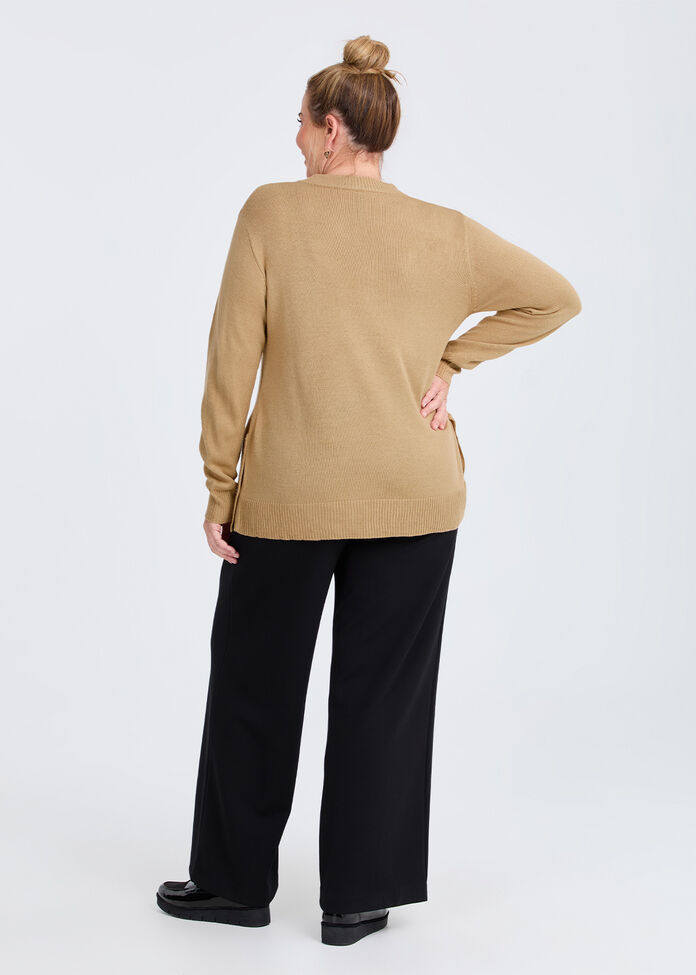Shop Plus Size Soft Touch Button Jumper, Brown | Taking Shape AU