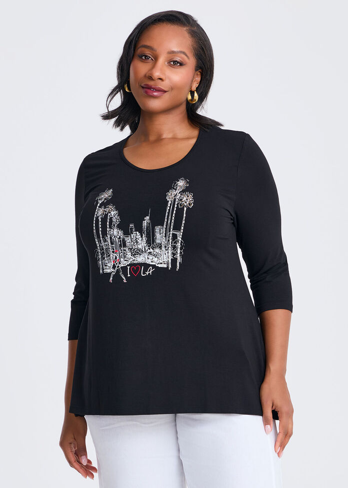 Shop Plus Size Natural Daytime Glam Top, Black | Taking Shape AU