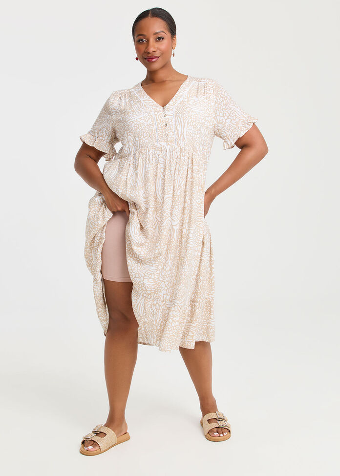 Shop Plus Size Natural Getaway Floaty Dress, Floral | Taking Shape NZ