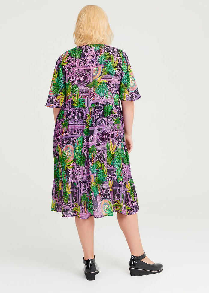 Shop Plus Size Natural Tile Tier Dress, Multi | Taking Shape AU