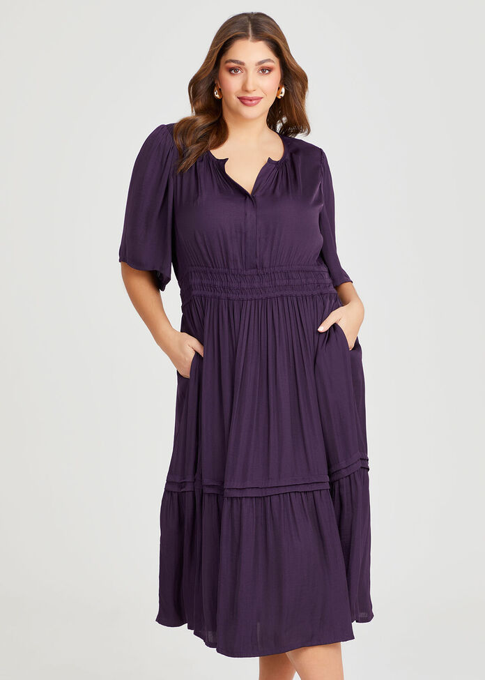 Shop Plus Size Luxe Summer Glam Tier Dress, Purple | Taking Shape AU