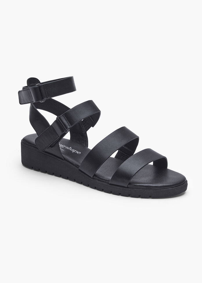 Shop Black Strappy Flex Sandal | Comfortable Shoes | Taking Shape UK