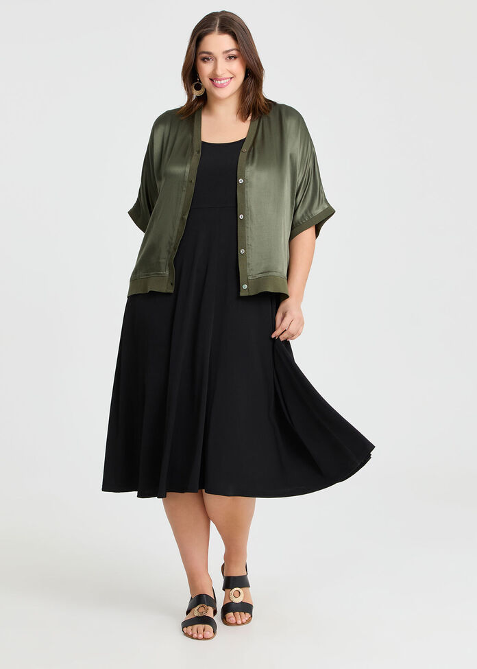 Shop Plus Size Natural Delia Deluxe Cardigan, Green | Taking Shape AU