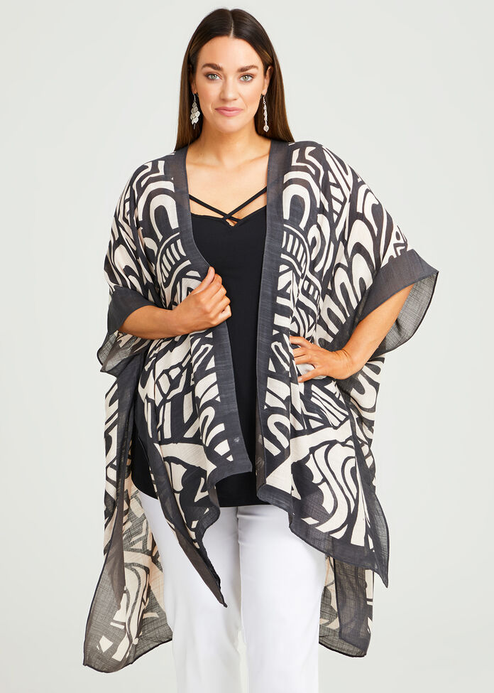 Shop Monochrome Aztec Print Cape | Accessories | Taking Shape AU