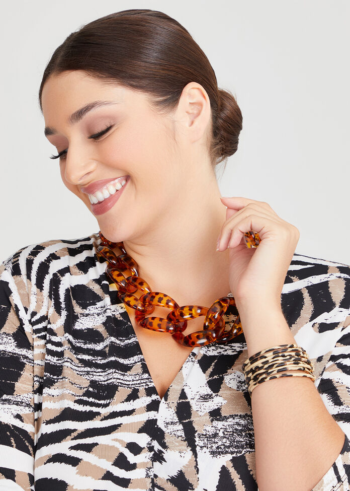 Animal Print Statement Chain Necklace | Taking Shape AU