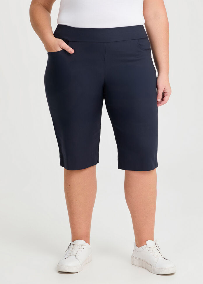 Shop Plus Size Petite Editorial Base Pocket Short, Navy | Taking Shape NZ