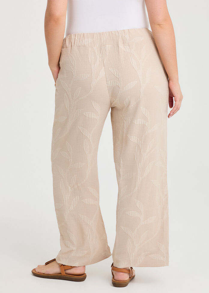 Shop Plus Size Jacquard Wide Leg Pant, Brown | Taking Shape AU