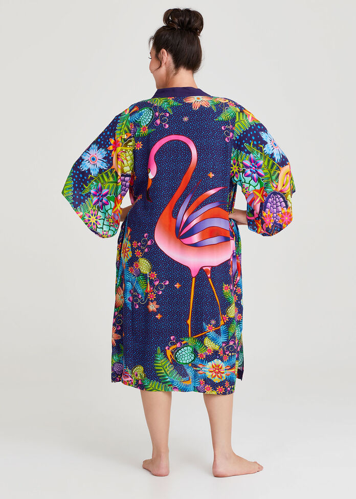 Shop Plus Size Flamingo Love Robe, Multi | Taking Shape AU