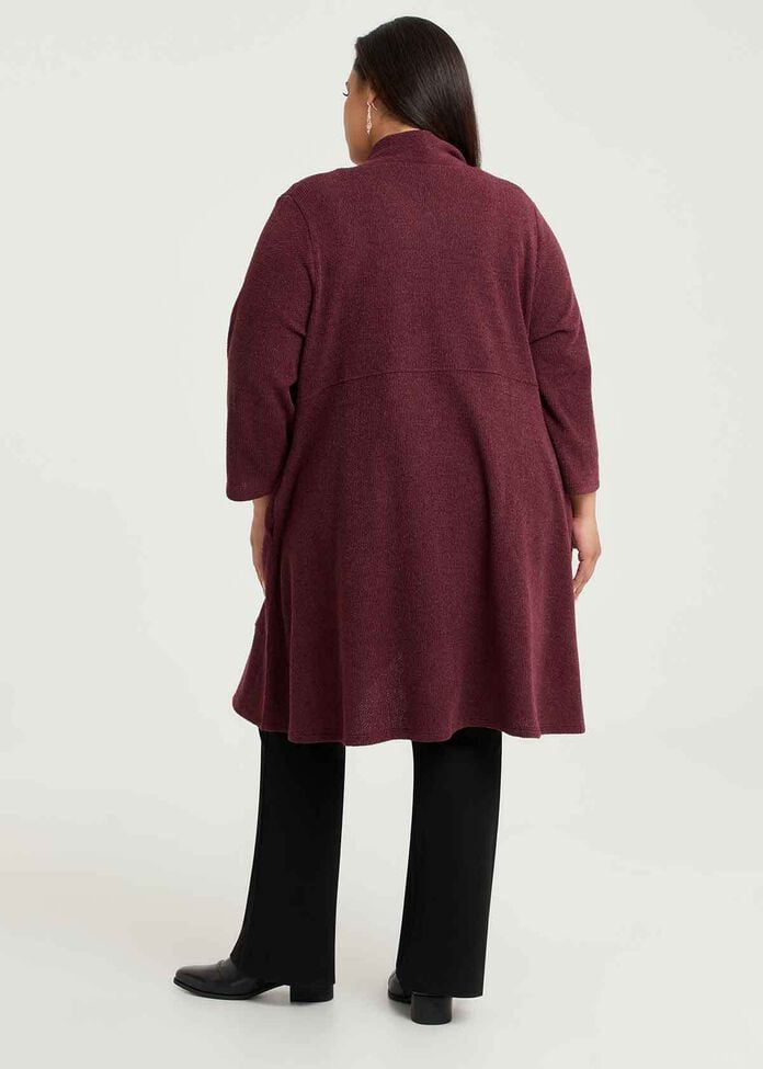 Shop Plus Size Honeycomb Long Cardigan, Red | Taking Shape AU