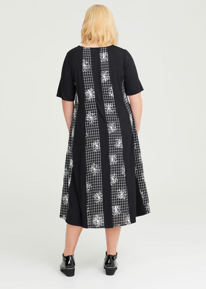 Shop Plus Size Natural Check Floral Dress, Multi | Taking Shape AU