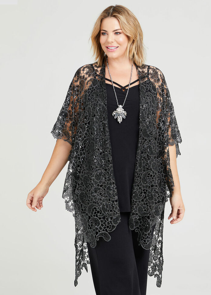 Shop Sparkle Lace Cape in Black | Accessories | Taking Shape AU