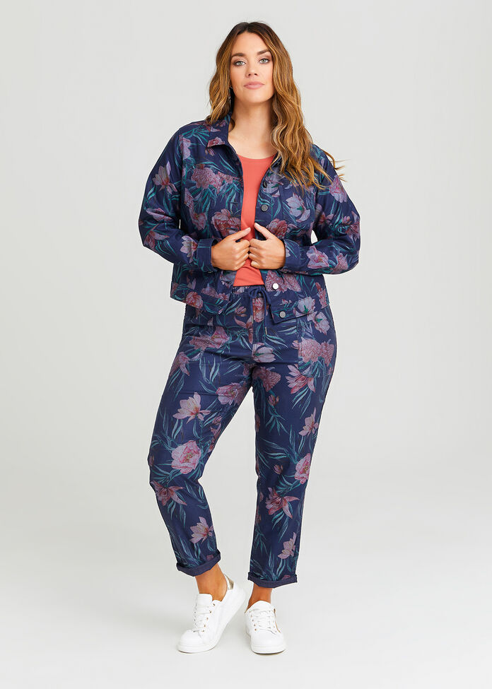 Shop Plus Size Reversible Printed Denim Jacket, Multi | Taking Shape AU