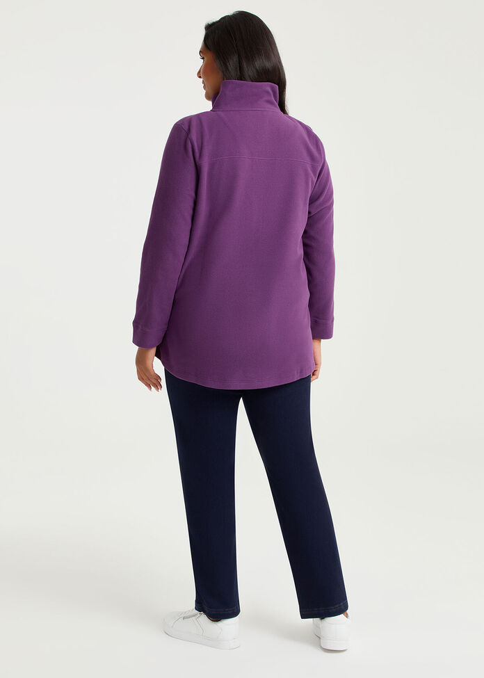 Shop Plus Size Polar Fleece 1/2 Zip Top, Purple | Taking Shape AU