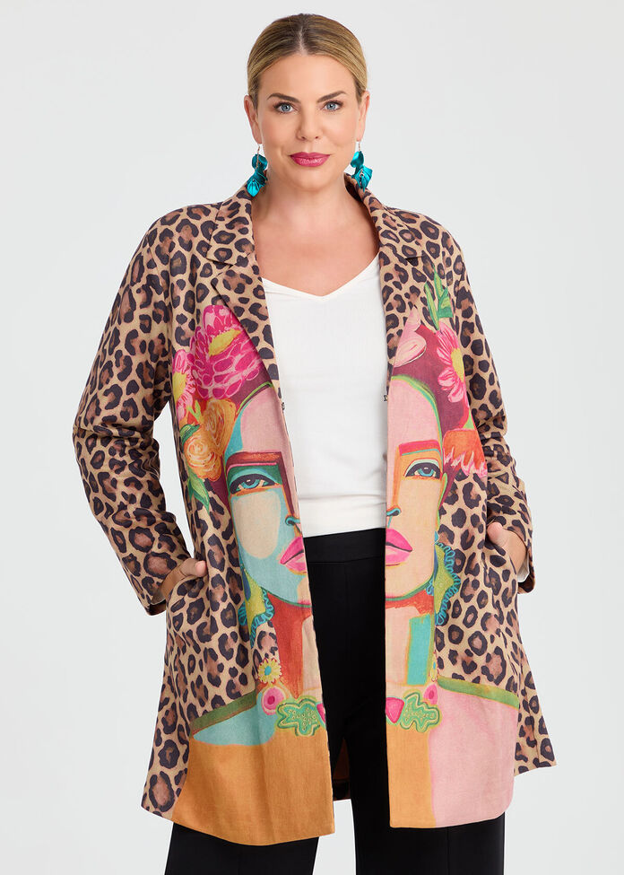 Shop Plus Size Faux Suede Portrait Jacket, Multi | Taking Shape NZ