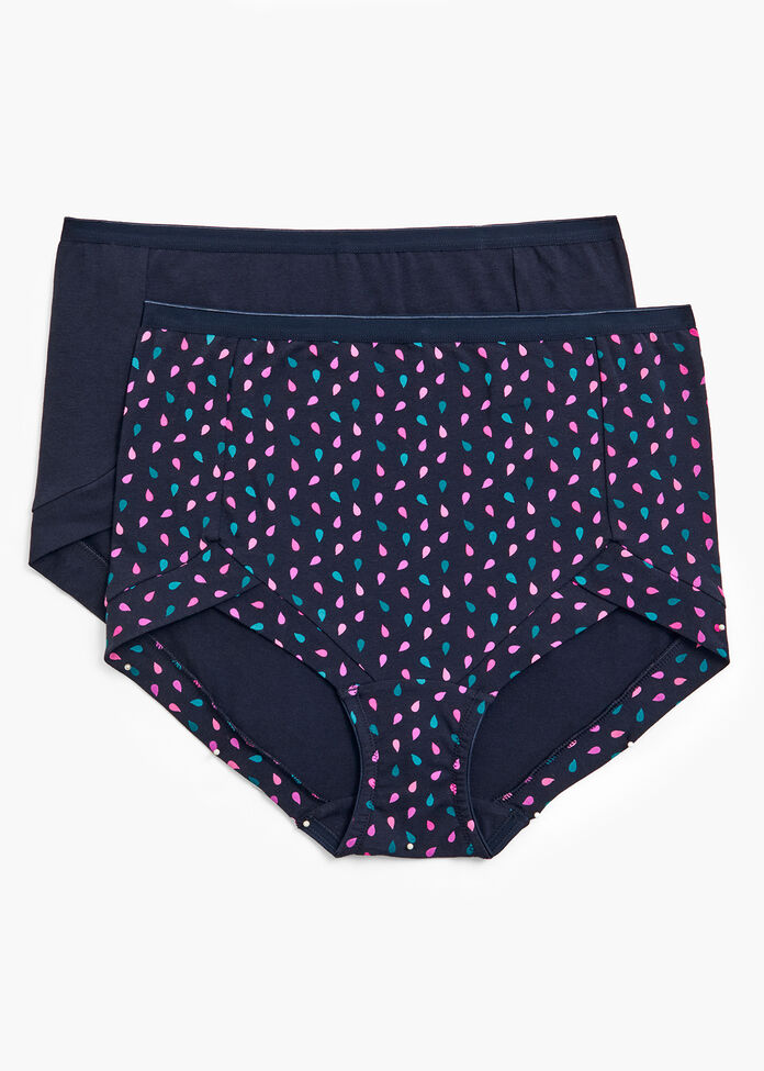Shop Plus Size 2Pk Eco Cotton Multi Briefs, Multi | Taking Shape AU