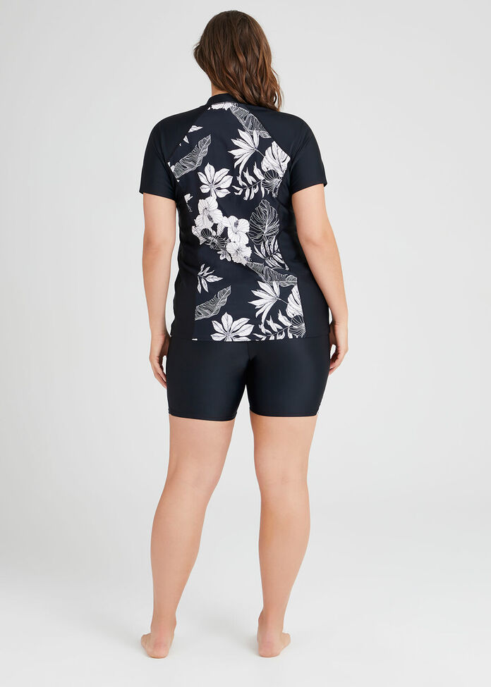 Shop Plus Size Palm Beach Rash Vest in Print | Taking Shape AU