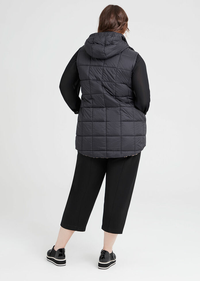 Shop Plus Size Reversible Chloe Puffa Vest, Black | Taking Shape AU