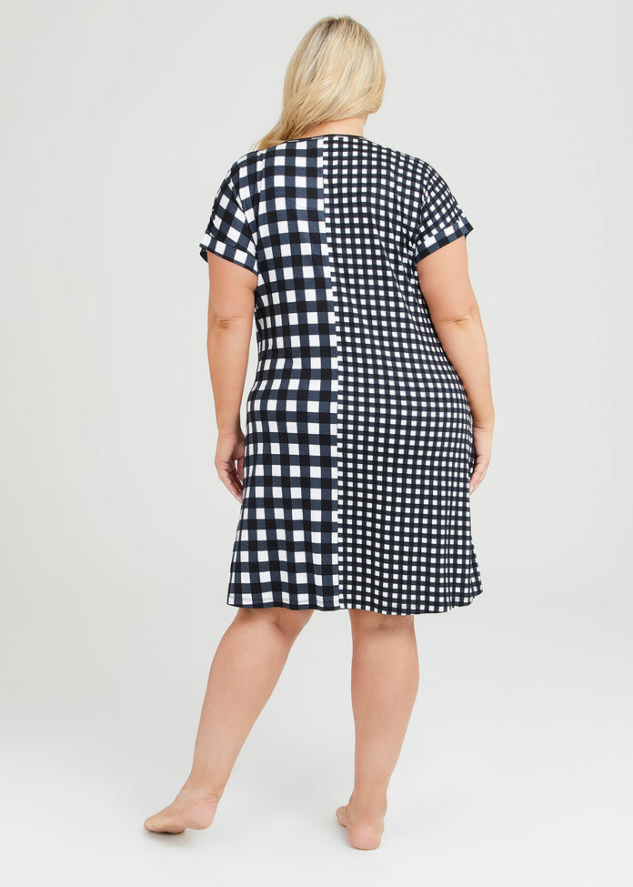 Shop Plus Size Bamboo Gingham Check Nightie, Multi | Taking Shape NZ