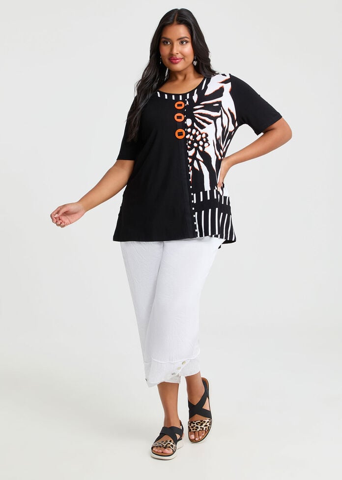 Shop Plus Size Spliced Natural Top, Multi | Taking Shape NZ