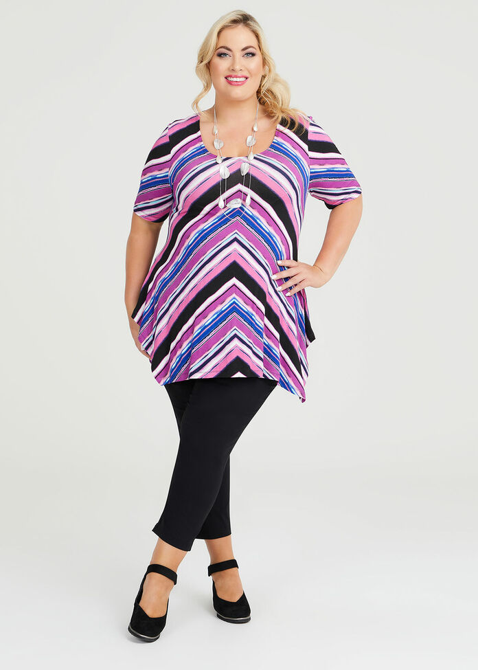 Shop Plus Size Emma Stripe Top, Purple | Taking Shape AU