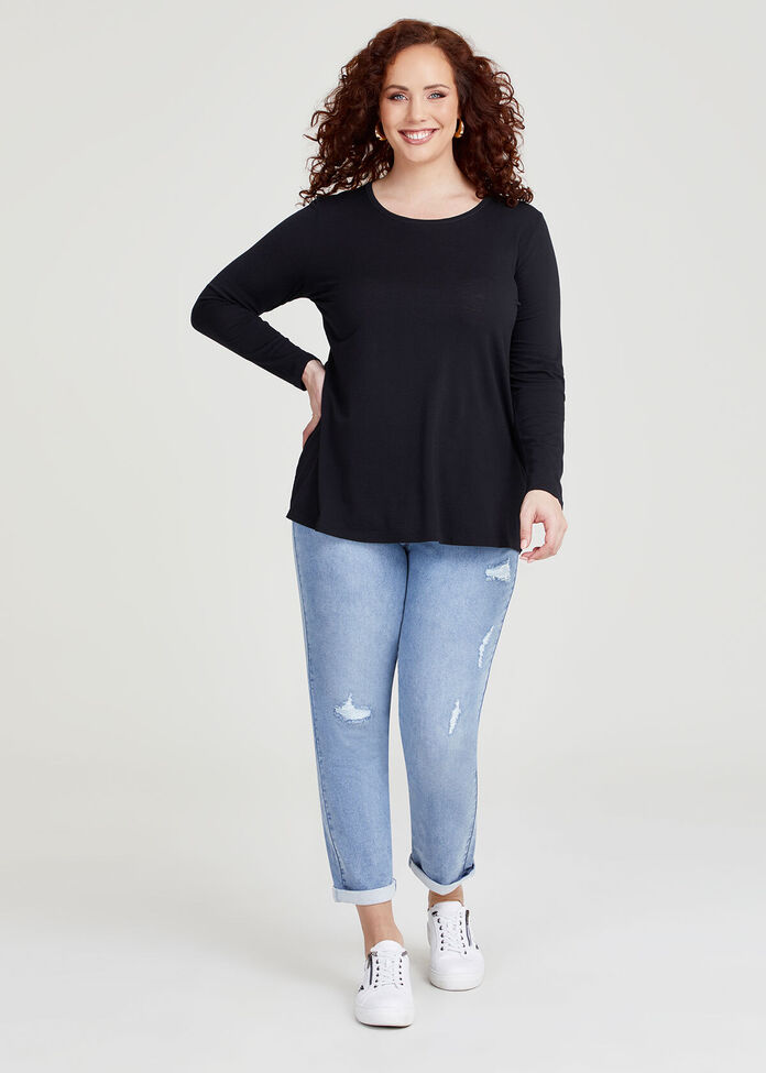 Shop Plus Size Wool Bamboo Top in Black | Sizes 12-30 | Taking Shape AU