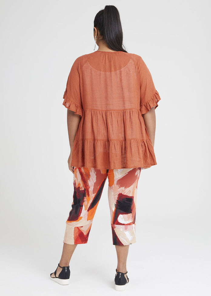 Linen Acland Boho Top in Purple, Sizes 12-30 | Taking Shape NZ