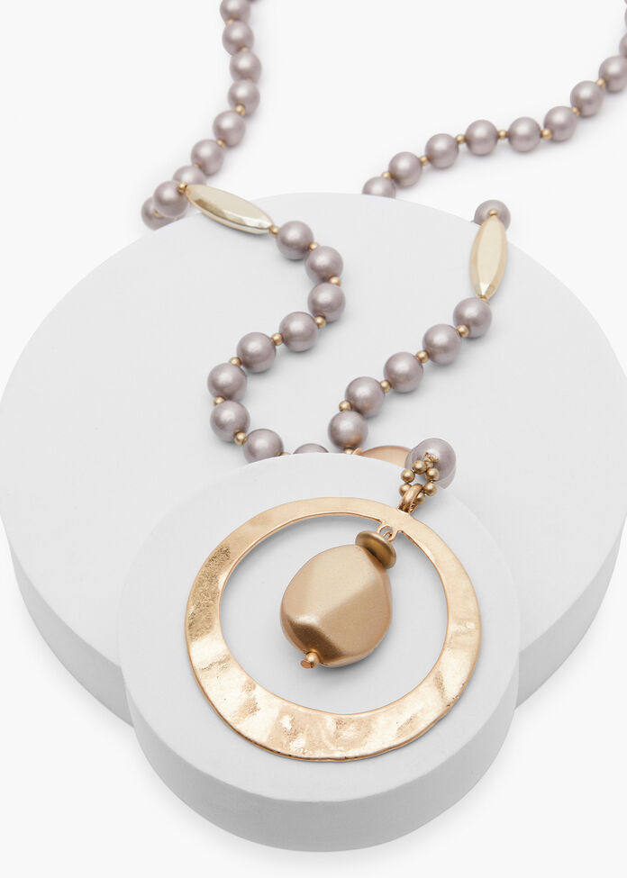 Shop Beaded Gold Gong Necklace | Accessories | Taking Shape AU