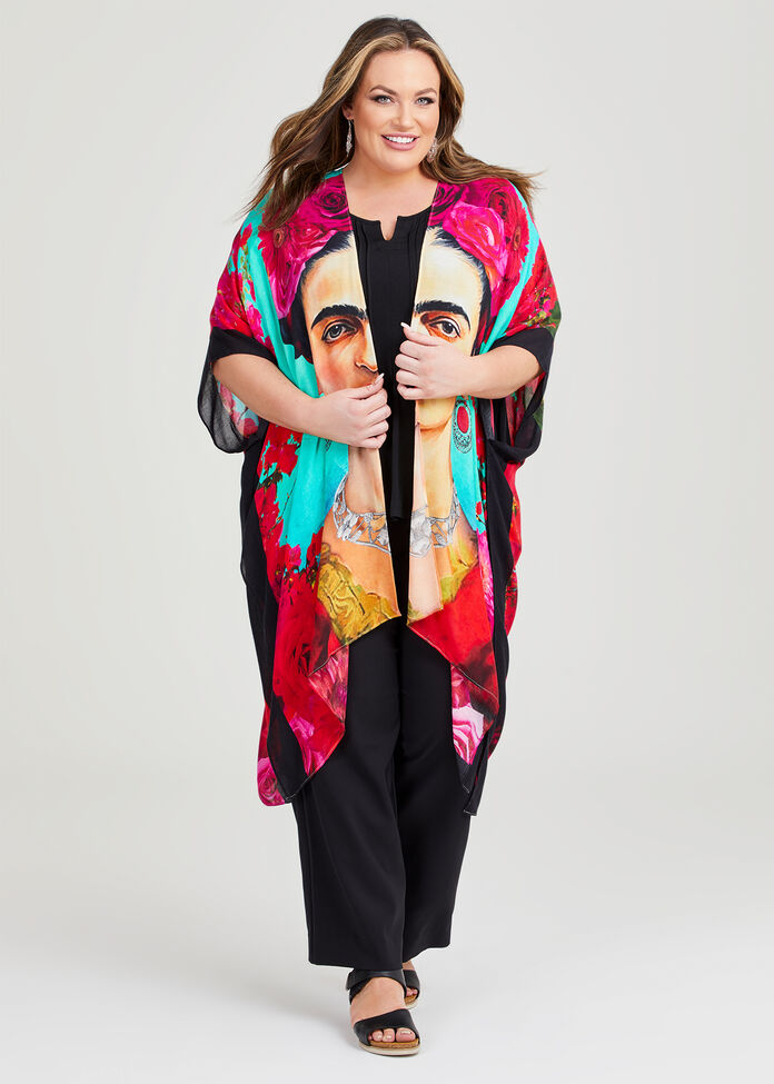 Shop Plus Size Floral Lady Cape in Multi | Sizes 12-30 | Taking Shape NZ