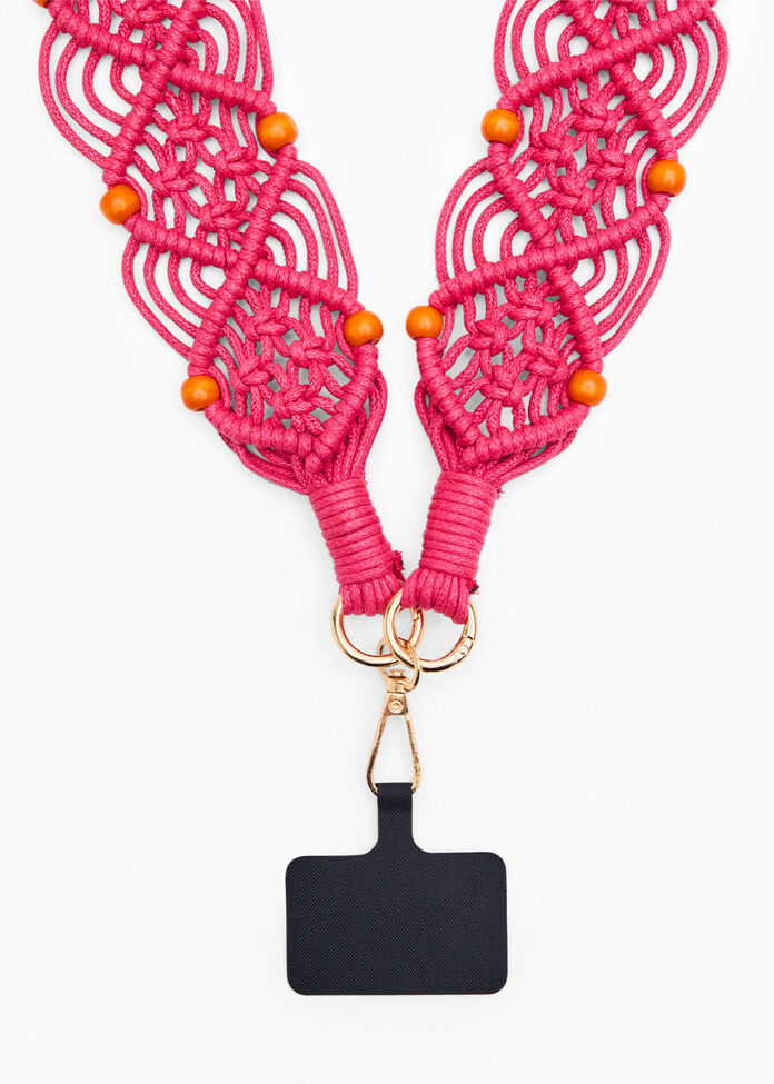 Shop Woven Phone Chain in Red | Accessories | Taking Shape NZ