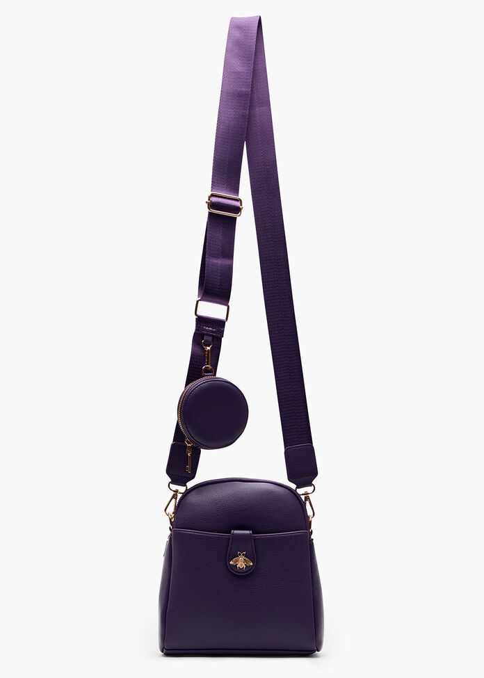 Shop Bee Crossbody Bag in Purple | Accessories | Taking Shape AU