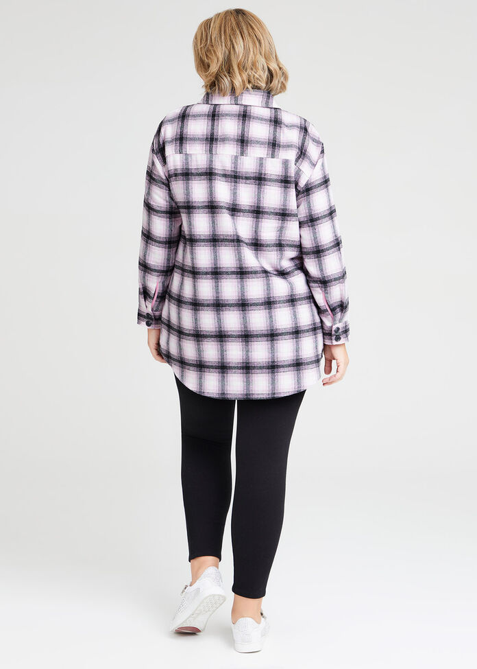 Shop Plus Size Checkered Overshirt Shacket in Multi | Taking Shape AU